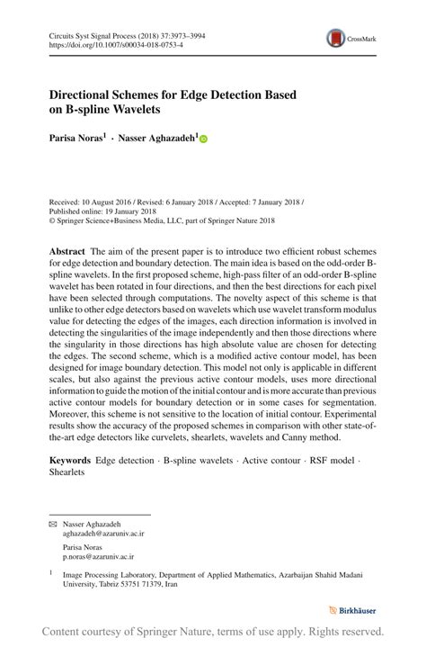 Directional Schemes For Edge Detection Based On B Spline Wavelets