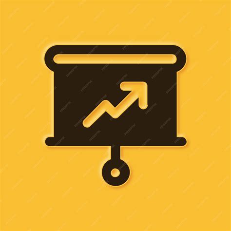 Premium Vector Stunning Embossed Yellow Risk Growth Chart Infographic