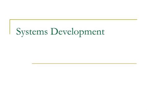 PPT Systems Development PowerPoint Presentation Free Download ID 6369008