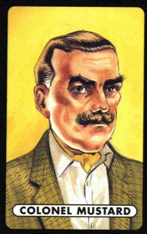 Clue Clue Character Cards Printable Colonel Mustard Character