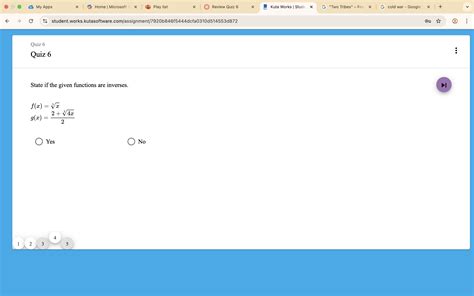 State If The Given Functions Are Inverses StudyX