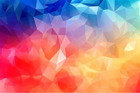 Premium Ai Image Abstract Colorful Polygonal Background Triangular Low Poly Style