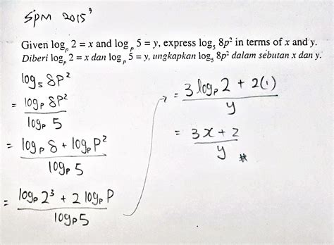 Aay Tuition F4 Add Math 2742020 Chapter 4 Logarithms Spm Question