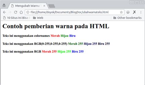Tutorial Html Cara Mengubah Warna Teks Tanpa Css Tutorialnyaini Hot