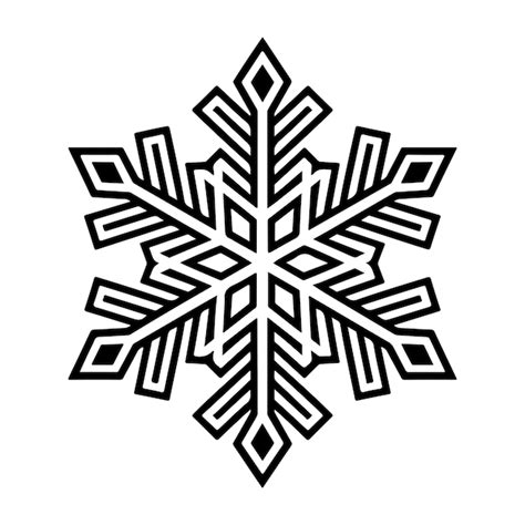 Snowflake Line Art Premium Ai Generated Vector