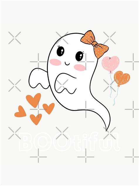 Bootiful Cute Little Halloween Ghost Sticker For Sale By Dianamcreates Redbubble