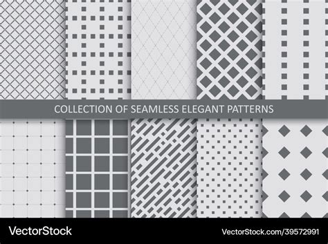Collection Of Seamless Geometric Patterns Gay Vector Image