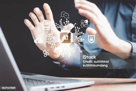 Ai 인공 지능 기술 스마트 로봇 Ai 인공 지능은 명령 프롬프트를 입력하여 무언가를 생성하고 미래 기술 변환 챗봇 비서 비서