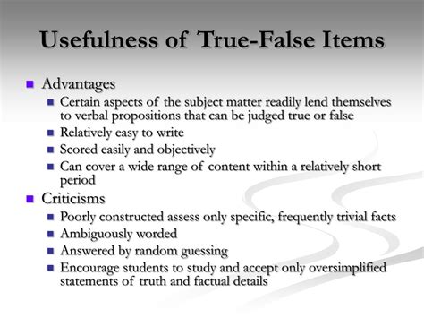 Ppt Completion Short Answer And True False Items Powerpoint