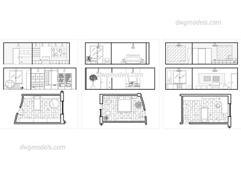 Bedroom Plans And Elevations Free Cad Drawings File