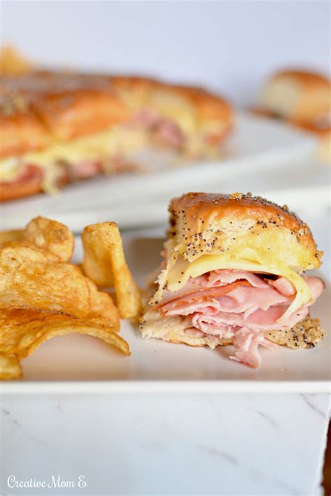 Baked Ham And Cheese Party Sandwiches Creative Mom E