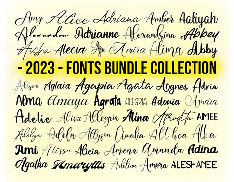 2023 Font Bundle Handwritten Font Svg Calligraphy Font Svg Etsy Finland