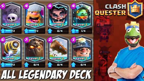 CLASH ROYALE ALL LEGENDARY DECK ARENA 10 TROLLING YouTube