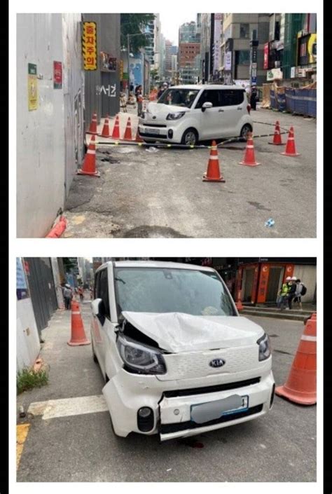 건축현장 앞 불법주차 렌트카 차주가 차빼라고 한 소장을 차로 밀어버림 인스티즈instiz 인티포털 카테고리