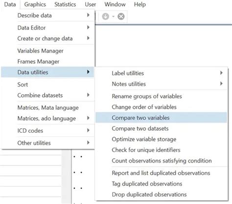Use Of Compare Command In Stata To Compare Variables