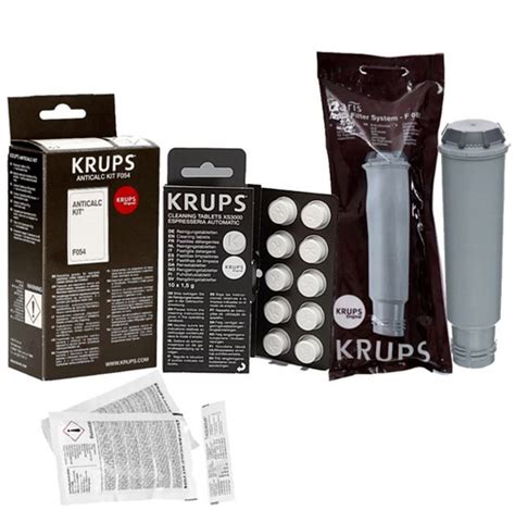 Купить Набор для чистки кофемашин Krups Xs530010 Фильтр Krups F088 таблетки Krups Xs3000