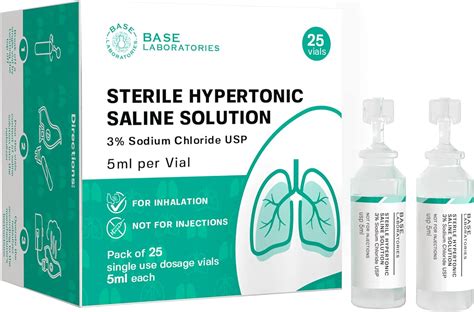 Buy Base Labs 3 Hypertonic Saline Solution For Nebulizer Machine