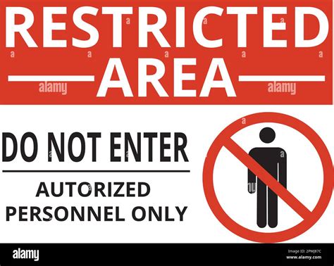 Authorized Personnel Only Sign Vector Stock Vector Images Alamy