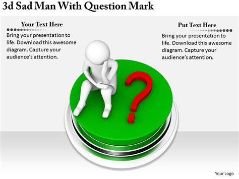 D Sad Man With Question Mark Ppt Graphics Icons Powerpoint PowerPoint Presentation