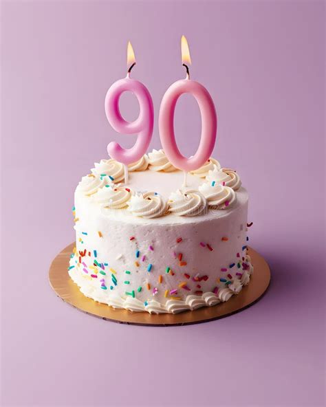 A Festive Delicious Birthday Cake With Number Candle Stock Illustration Illustration Of