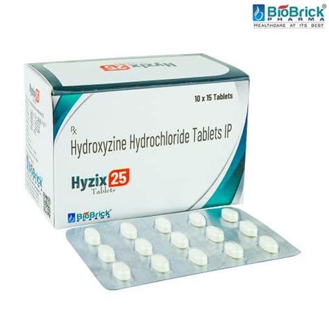 Hydroxyzine Hydrochloride 25 Mg Capsules