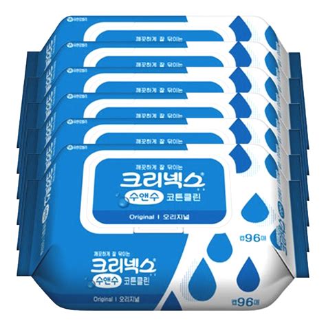 크리넥스 수앤수 코튼클린 물티슈 캡형 96매 X 6개 홈플러스 익스프레스