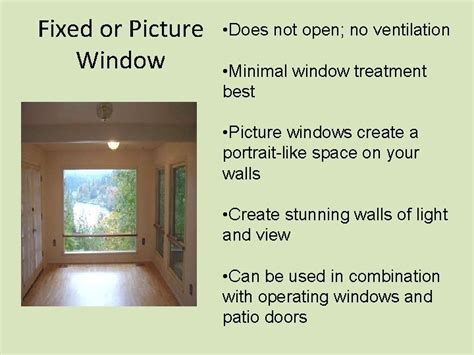 Types Window Fixed Or Picture Window Does Not