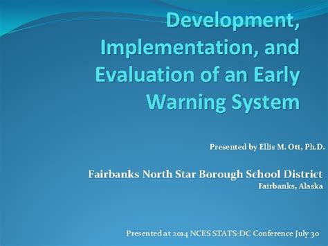 Development Implementation And Evaluation Of An Early Warning
