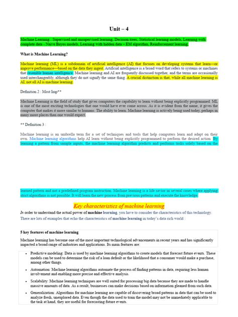 Machine Learning History And Types Of Ml Pdf Machine Learning Artificial Intelligence