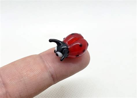 Glass Miniature Ladybug Little Ladybug Glass Miniature Small Glass