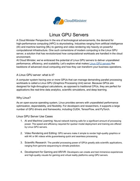 Ppt Linux Gpu Server Powerpoint Presentation Free Download Id 14261239