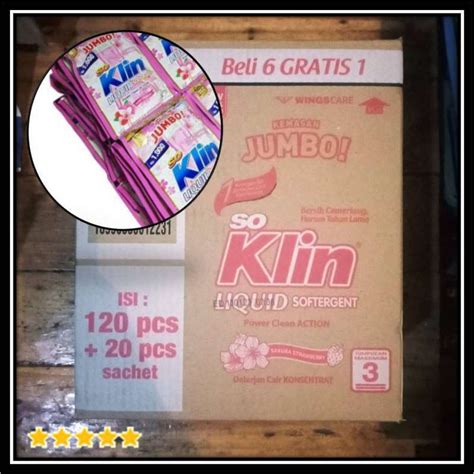 Jual SO KLIN Liquid Detergent JUMBO SOKLIN Cair Ml Sachet KARTON DUS All Varian