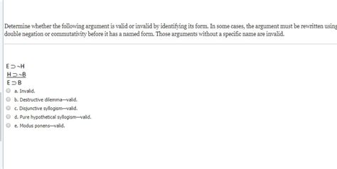 Solved Determine Whether The Following Argument Is Valid Or Chegg
