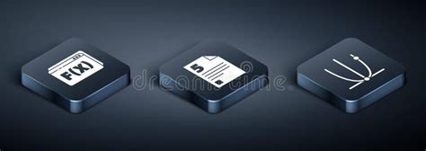 Set Isometric Function Mathematical Symbol Graph Schedule Chart Diagram And Test Or Exam