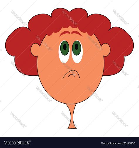 Pretty Redhead Cartoon Face Telegraph
