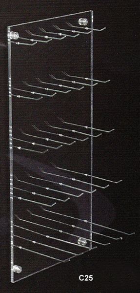 Espositore Da Parete In Plex Trasp 25 Posti Vetrina Sp