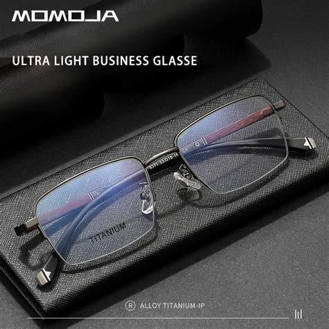 Momoja New Fashion Retro Business Ultra Light Alloy Half Frame Eyewear