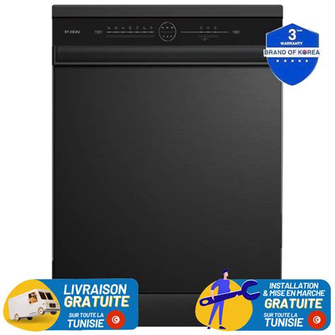 Lave Vaisselle Hyundai 12 Couverts Pose Libre Noir