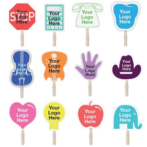 Custom Stock Shape Hand Fans