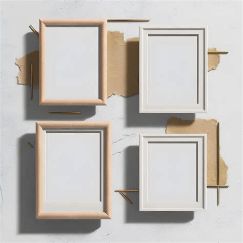 Polaroid Frame Mockup Rectangle Square Collection Blank Frame Border