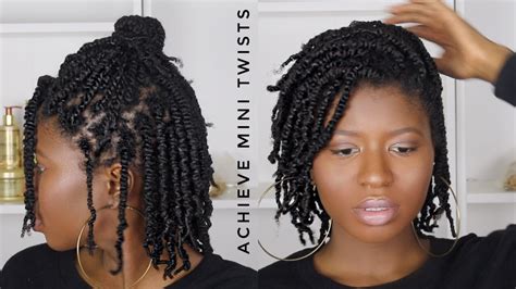 How To Achieve Mini Twists On Thick Natural Hair 4a 4b 4c Youtube