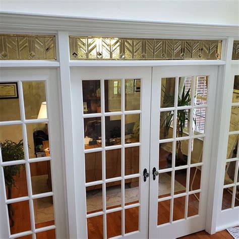 Pre Made And Ready To Ship Custom Stained Glass Transom Wheat Transom