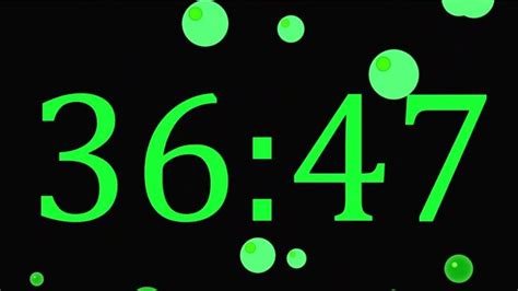 39 Minute Countdown Timer Without Music Learn The Color Green Colors Animated Bubbles Day 39
