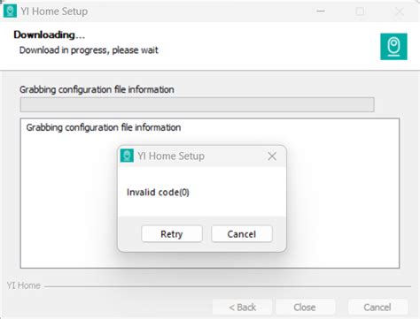 Yi Home Setup Invalid Code 0 On Windows 11 Community Support Kami