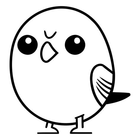 Cute Cartoon Bird Vector Illustration Isolated On A White Background