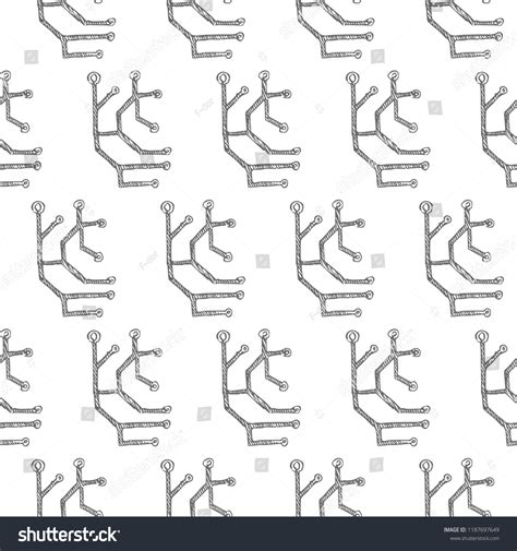 Microscheme Seamless Pattern On White Background Stock Vector Royalty