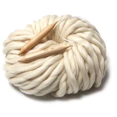 Wool Roving Creamy White Color 100 Merino Wool Yarn Super Chunky