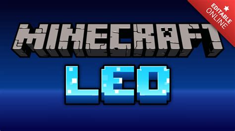 Leo Minecraft Legends Text Effect Generator