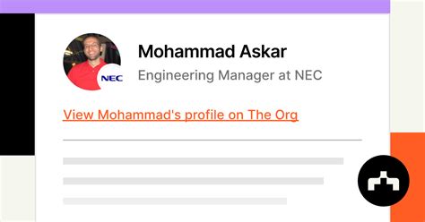 Mohammad Askar Engineering Manager At Nec The Org
