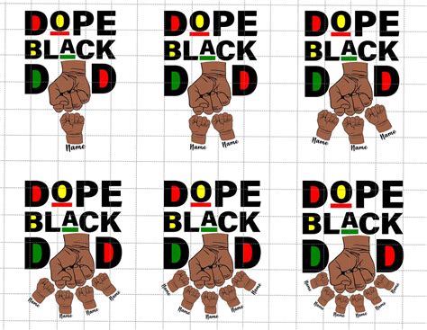 Personalized Dope Black Dad Svg Fist Bump Set Svg Dad Hand Fist Bump